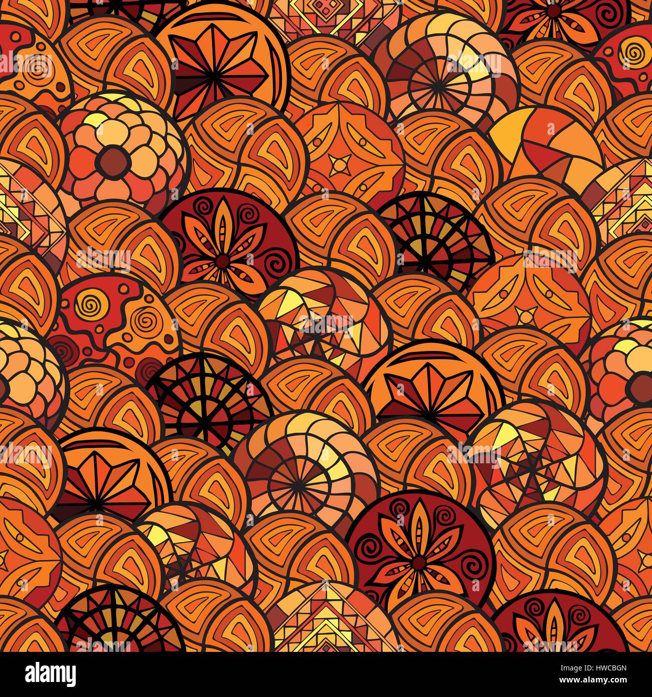 hand drawn ethnic seamless pattern Stock Vector Image & Art - Alamy