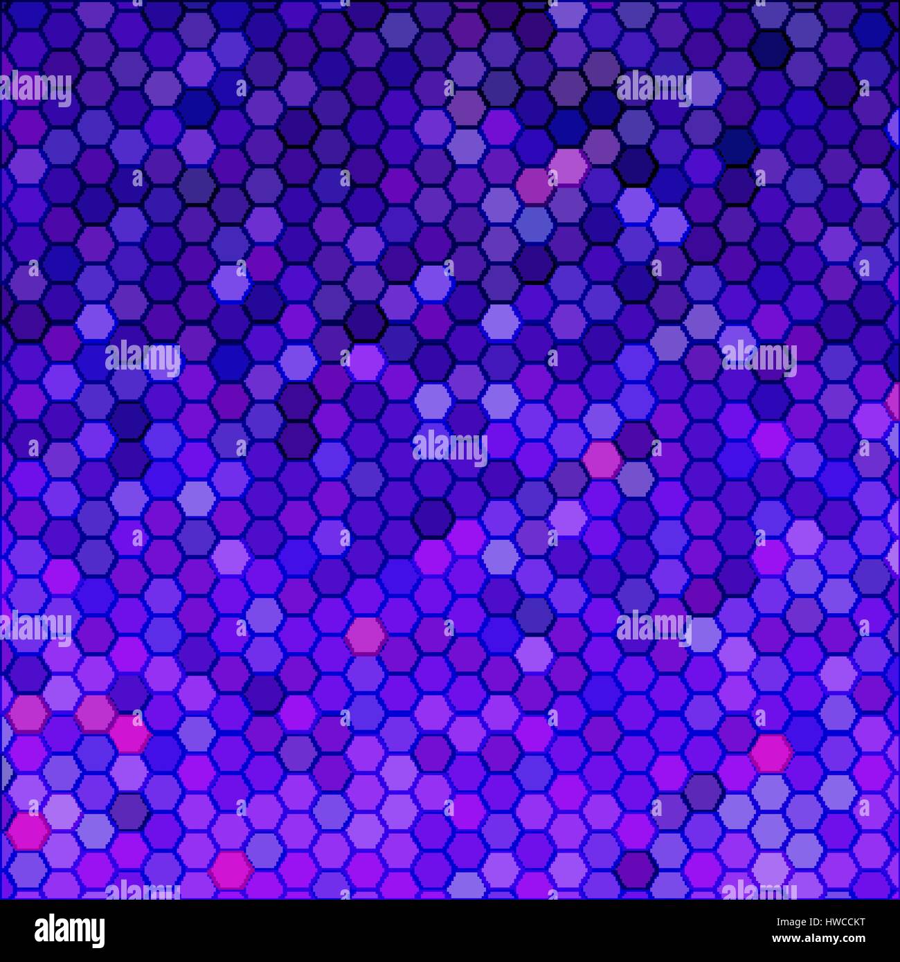 abstract vector geometric hexagon background - blue and violet Stock ...