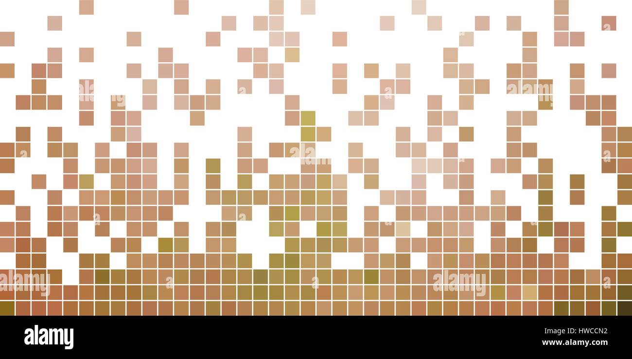 abstract vector square pixel mosaic background - beige Stock Vector ...