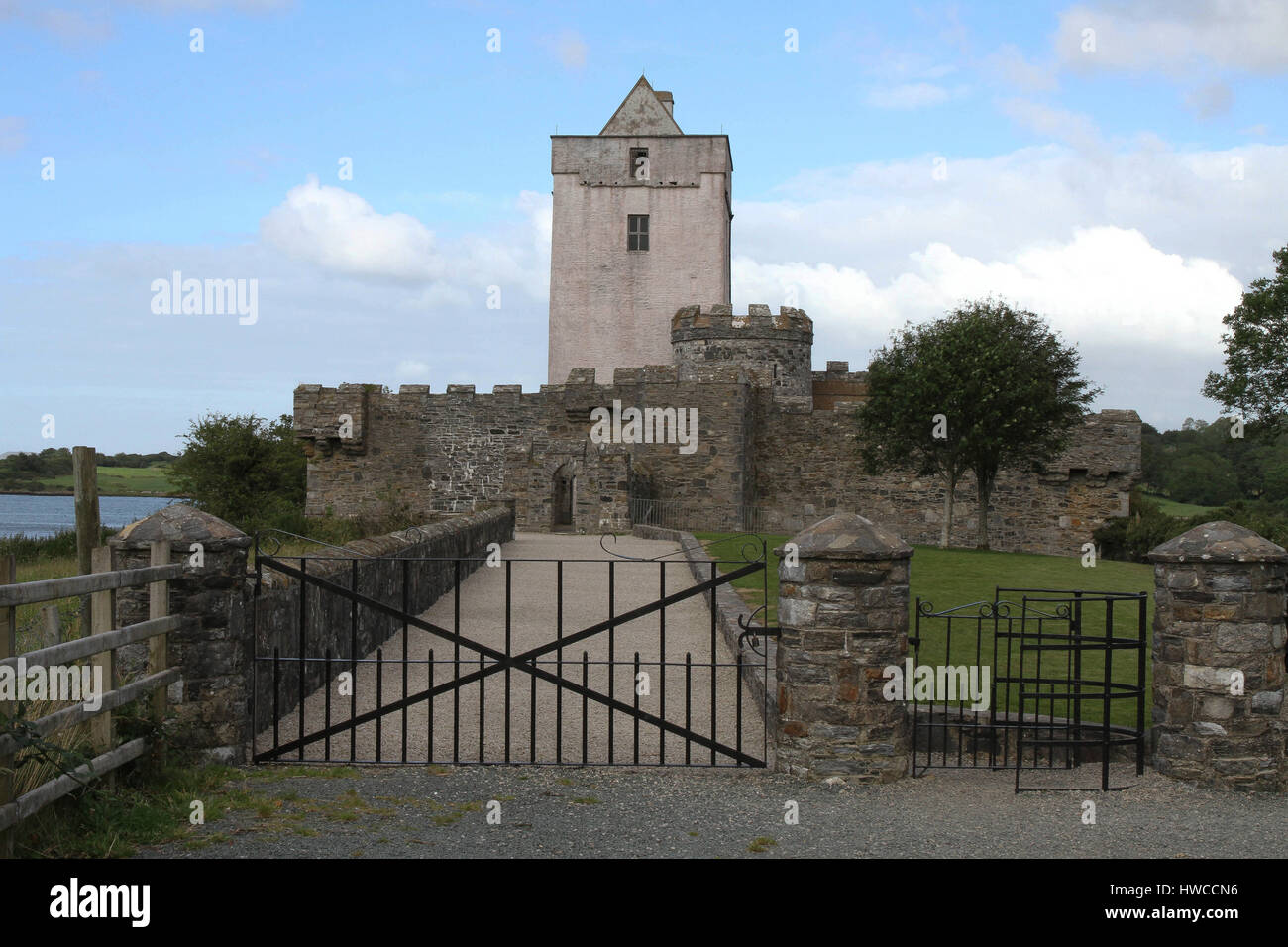 Doe Castle, near Creeslough, on the shores of Sheephaven Bay, County ...