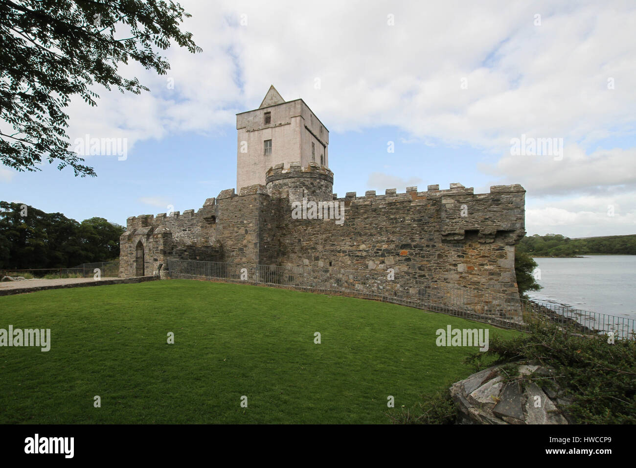Doe Castle, near Creeslough, on the shores of Sheephaven Bay, County ...