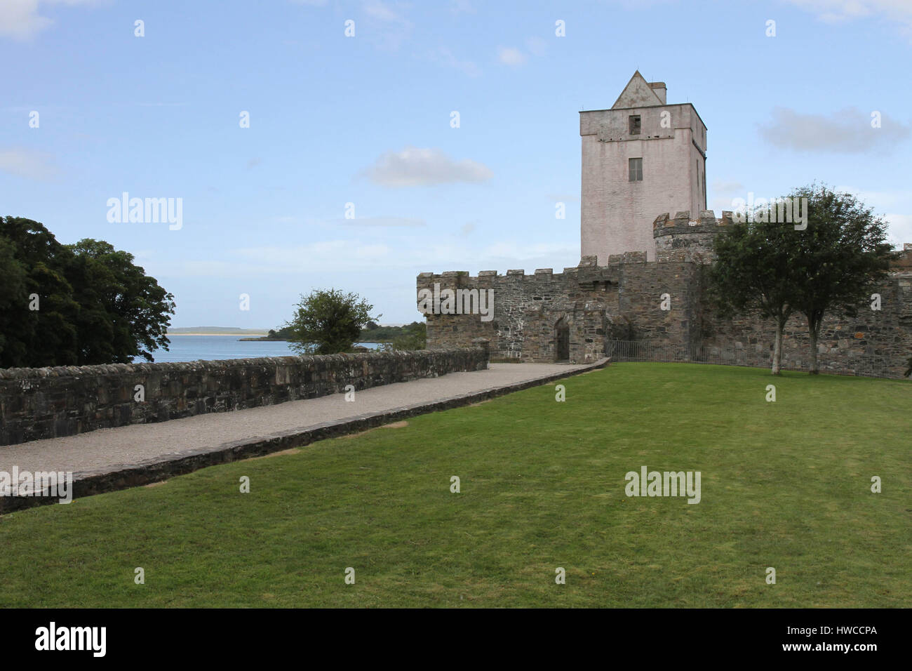 Doe Castle, near Creeslough, on the shores of Sheephaven Bay, County ...