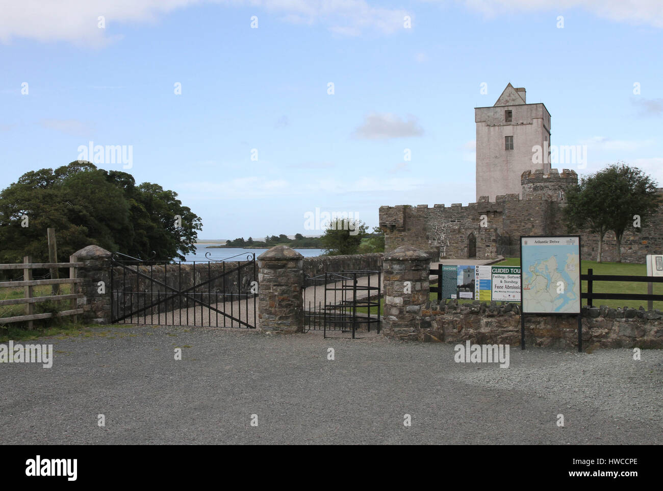 Doe Castle, near Creeslough, on the shores of Sheephaven Bay, County ...