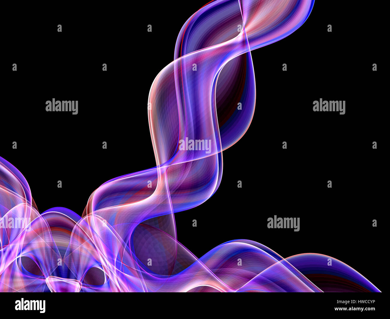 Wavy ribbon - abstract digitally generated image Stock Photo - Alamy