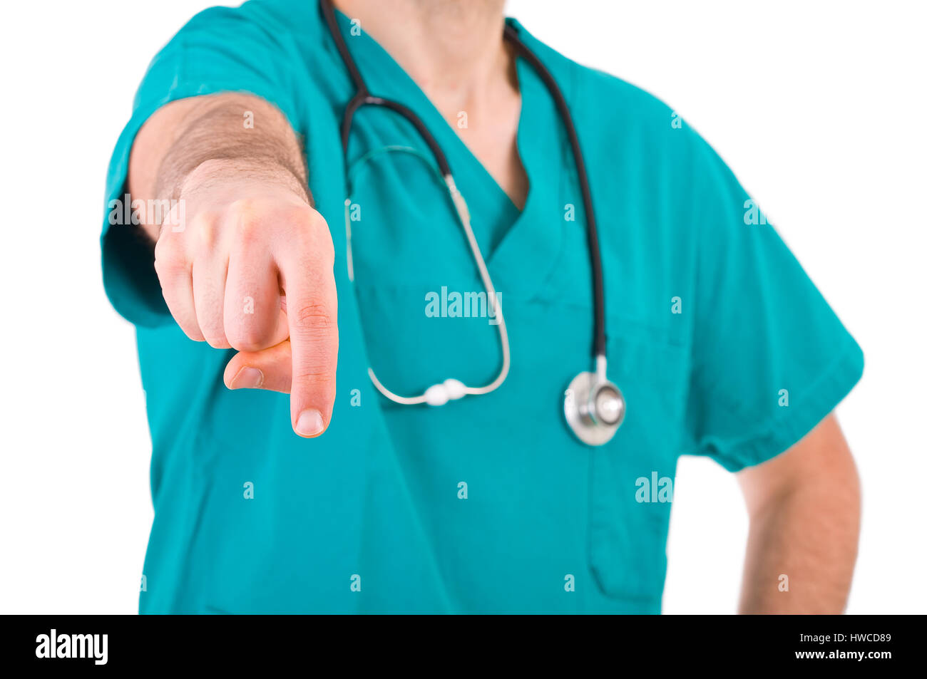 Angry pointing doctor hi-res stock photography and images - Alamy