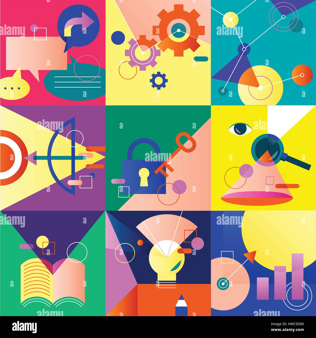 Icon Business Vector Set Colorful Stock Vector Image & Art - Alamy