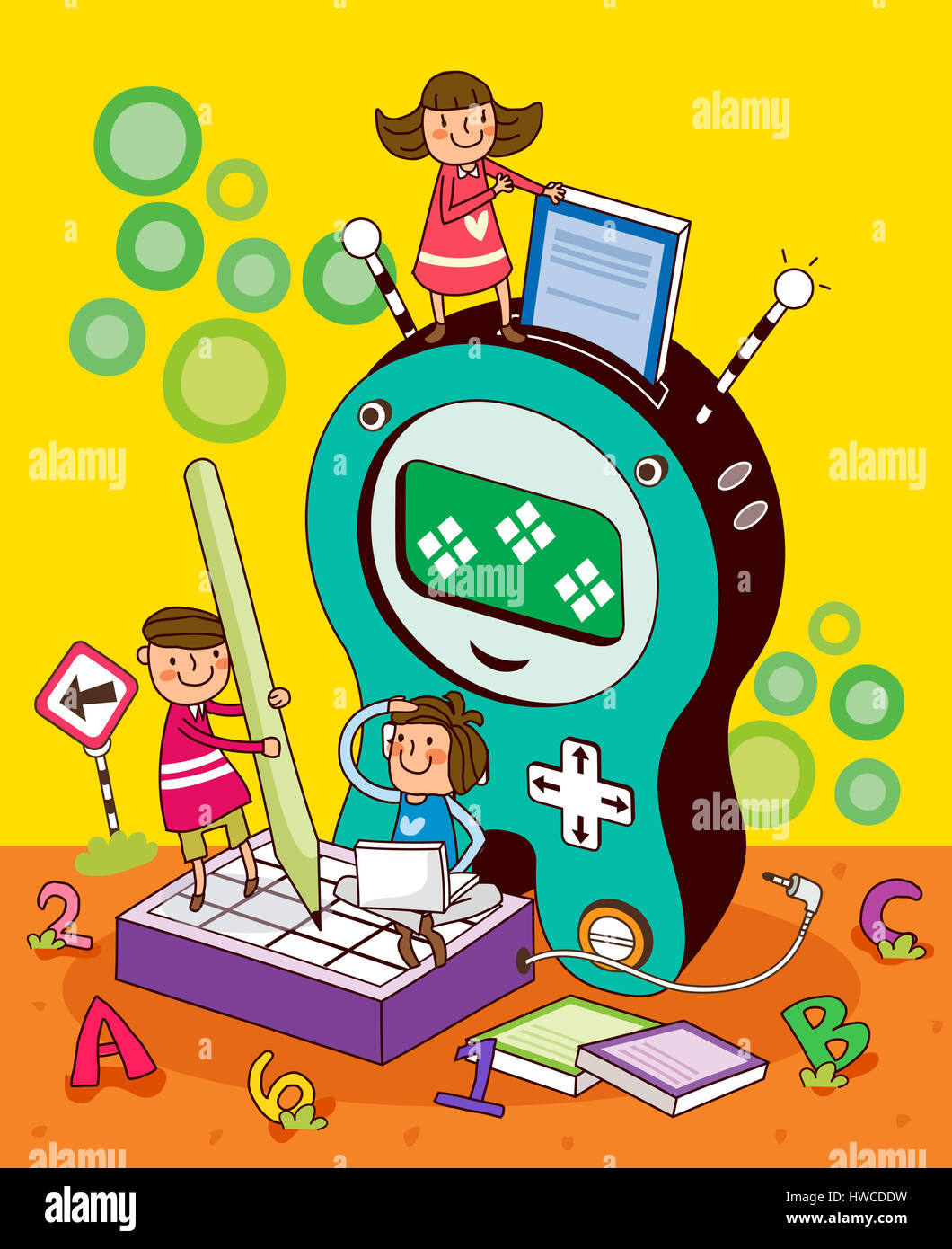 Children laptop alphabet hi-res stock photography and images - Alamy