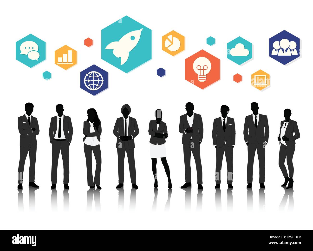 Vector UI Illustration Business People Concept Stock Vector Image & Art ...