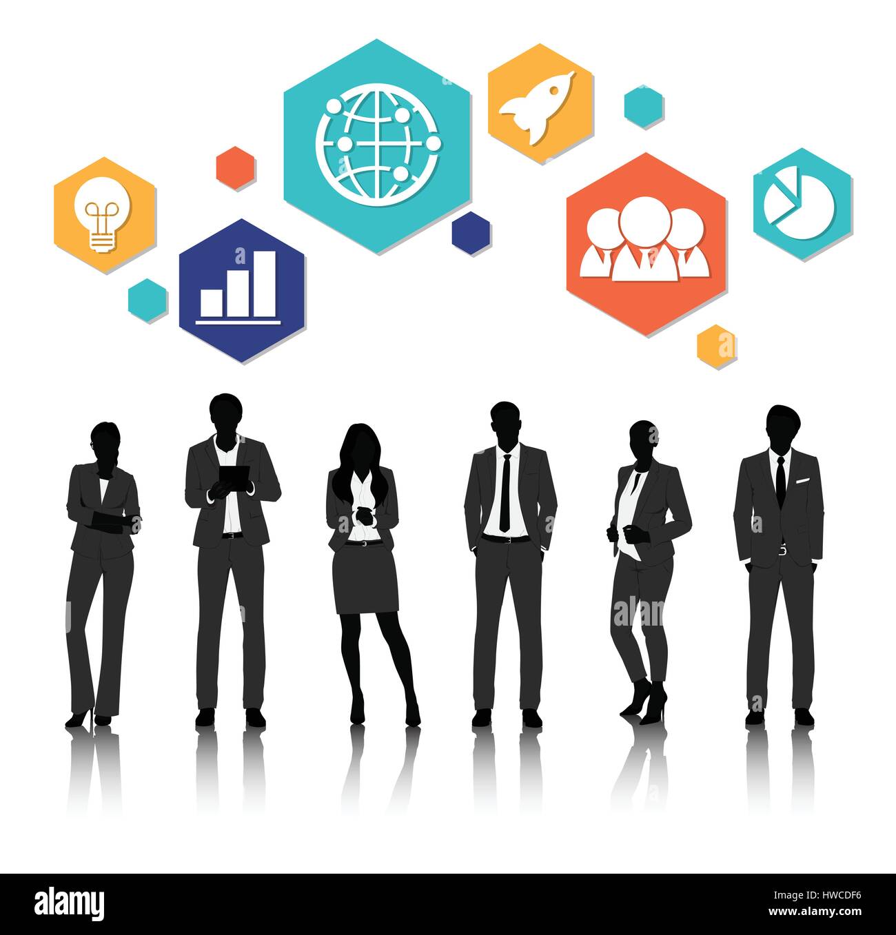 Vector UI Illustration Business People Concept Stock Vector Image & Art ...