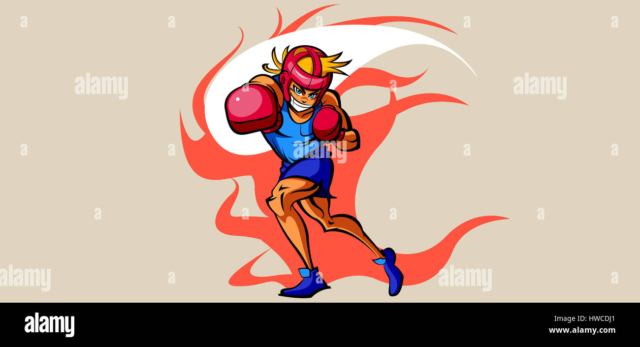 action,activity,adult,boxer,boxing,boxing glove,boxing ring,brown hair ...