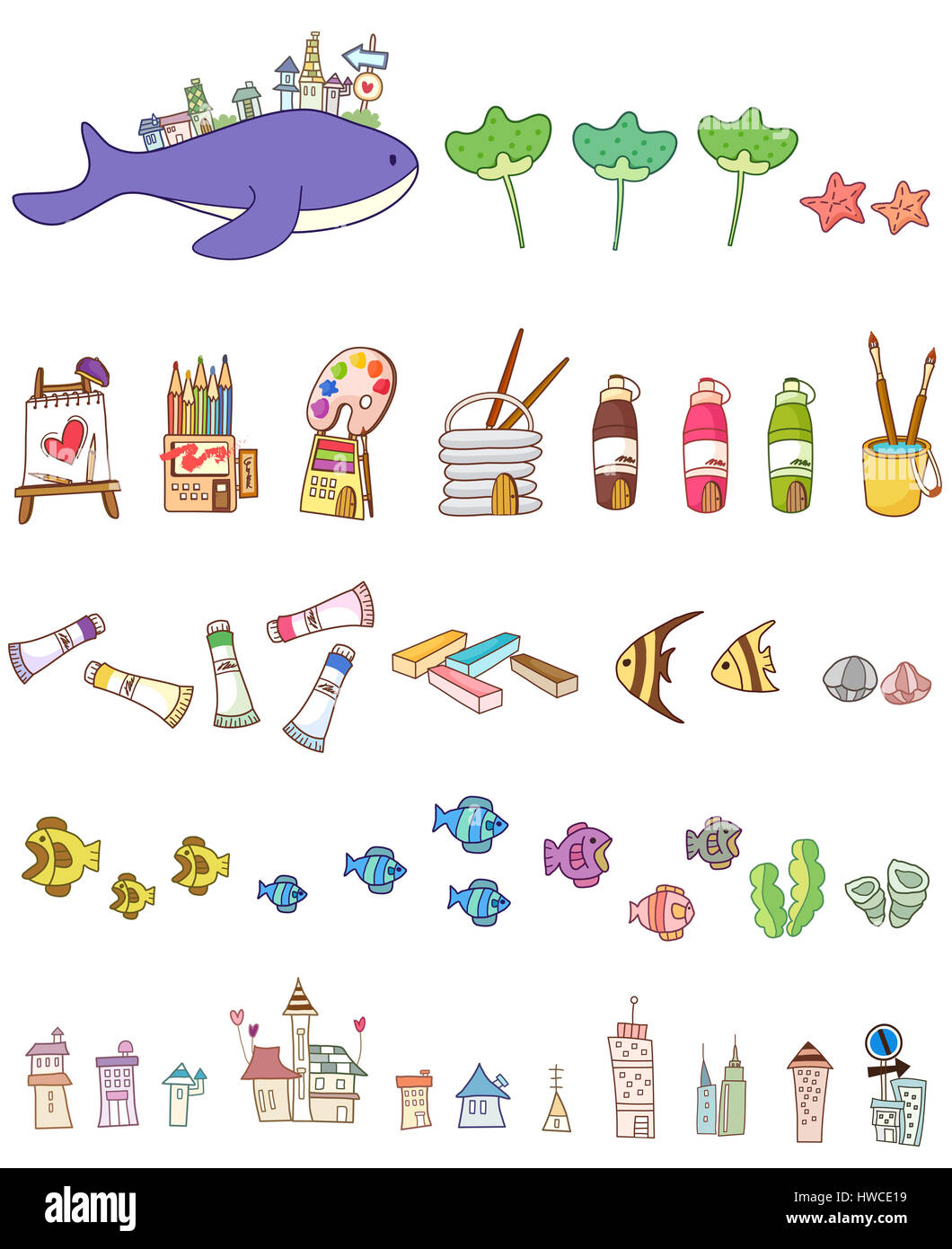 Shell art craft Cut Out Stock Images & Pictures - Alamy