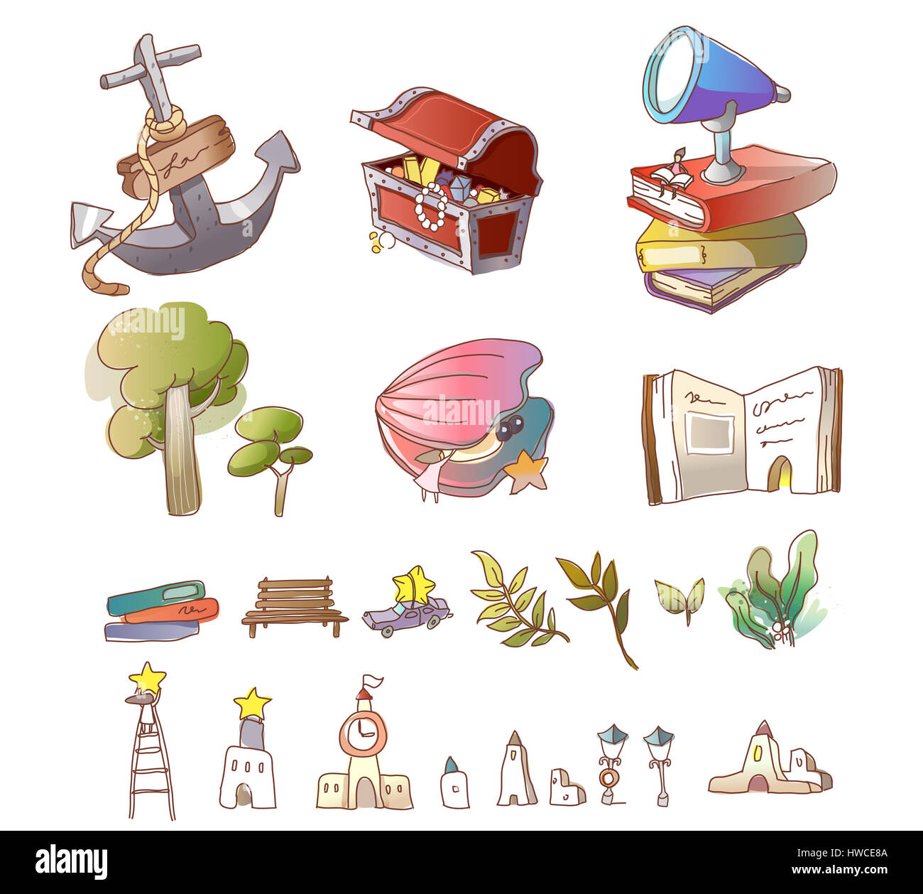 Painting a large building Cut Out Stock Images & Pictures - Alamy