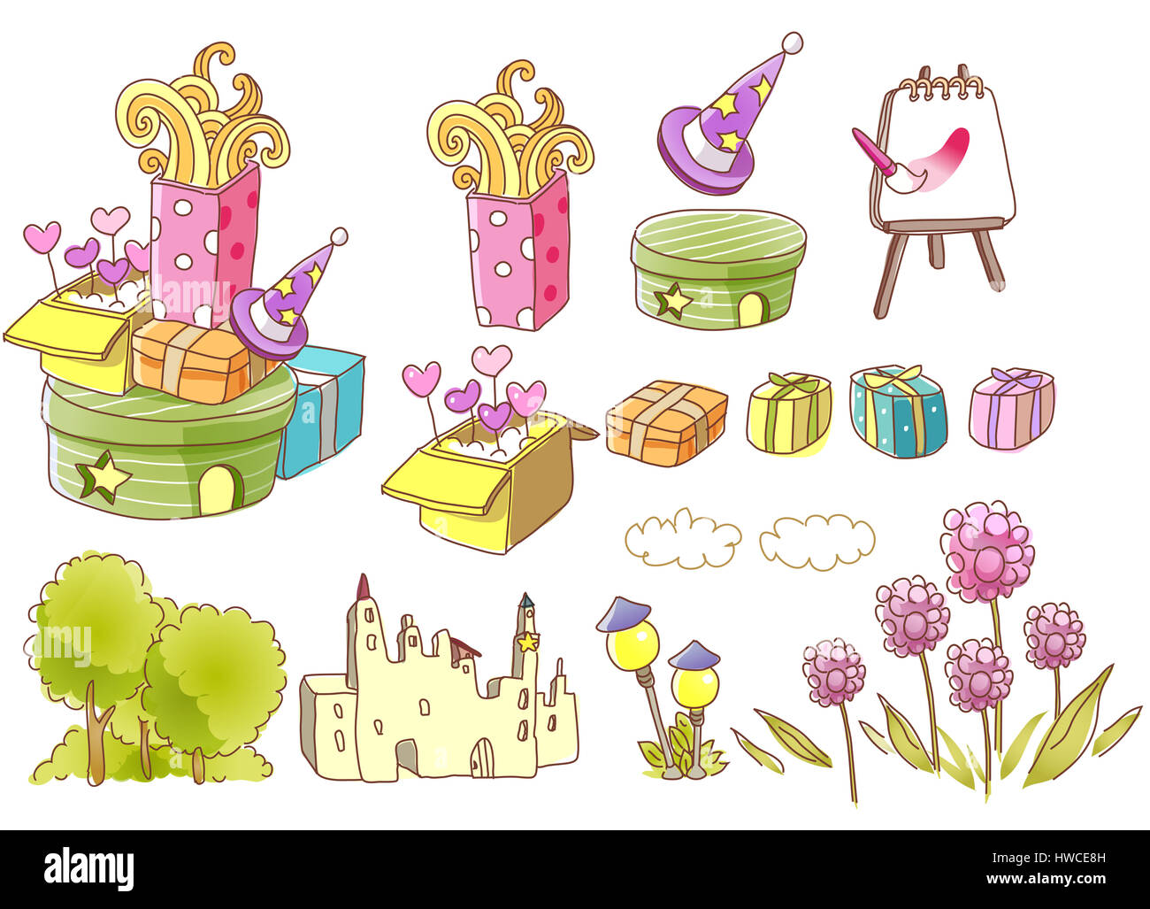 Painting a large building Cut Out Stock Images & Pictures - Alamy