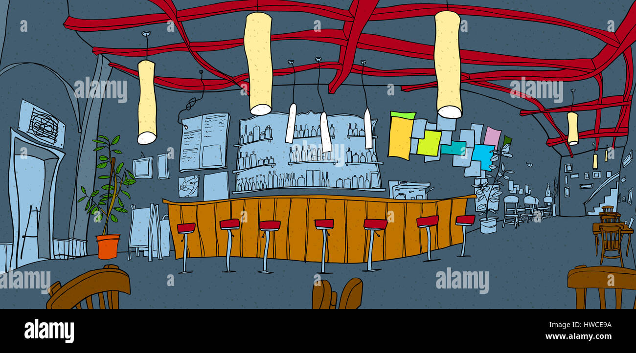 absence,arrangement,bar,bar counter,bottle,ceiling,chair,color image ...