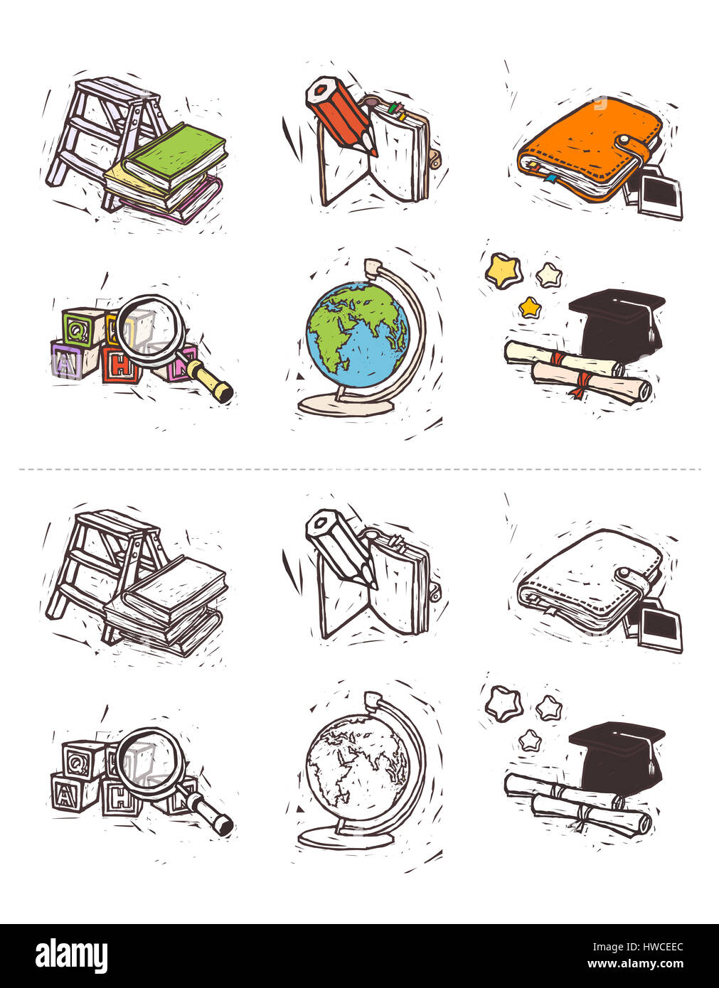 Scroll in a book Cut Out Stock Images & Pictures - Alamy