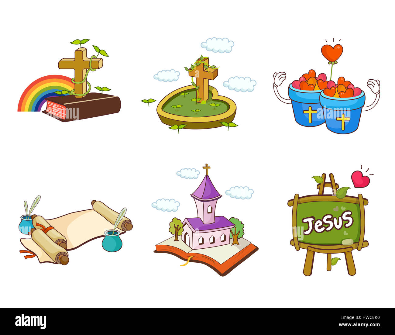 Painting a large building Cut Out Stock Images & Pictures - Alamy