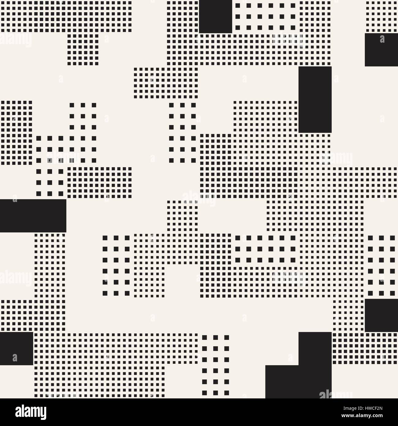 Endless Abstract Background With Random Size Squares. Vector Seamless Pattern Stock Vector Image ...