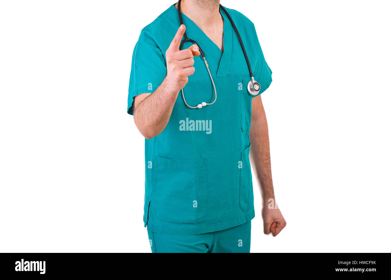Angry pointing doctor hi-res stock photography and images - Alamy