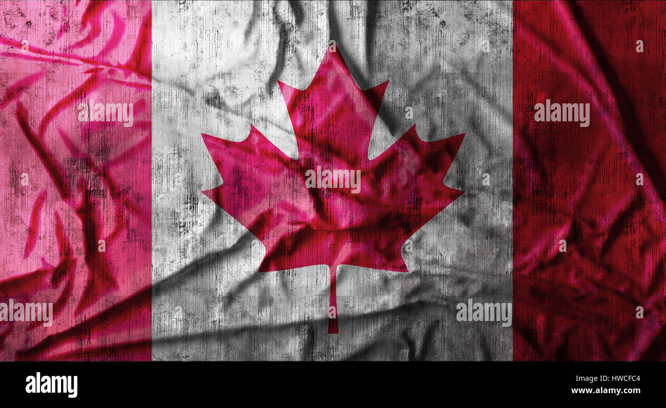 Grunge crumpled Canadian flag. 3d rendering Stock Photo - Alamy
