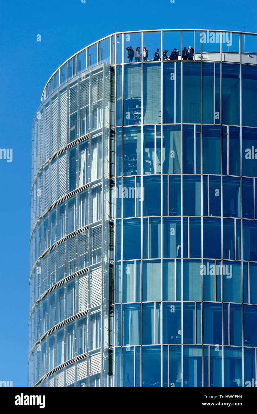 People on viewing platform, KölnTriangle office building, Triangle, LVR ...