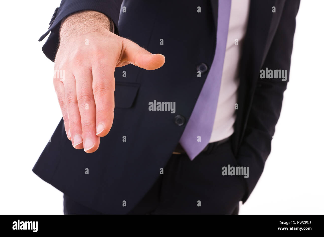 Business man giving hand Stock Photo - Alamy