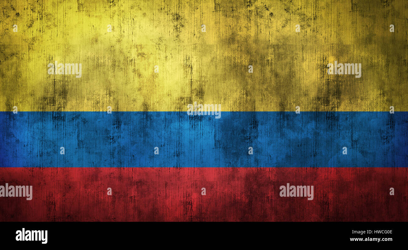 Grunge crumpled Colombia flag. 3d rendering Stock Photo - Alamy