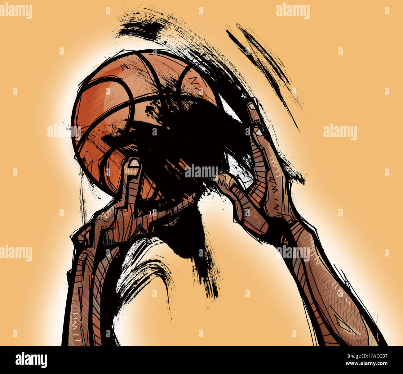 art,basketball,basketball player,body part,color image,colored ...