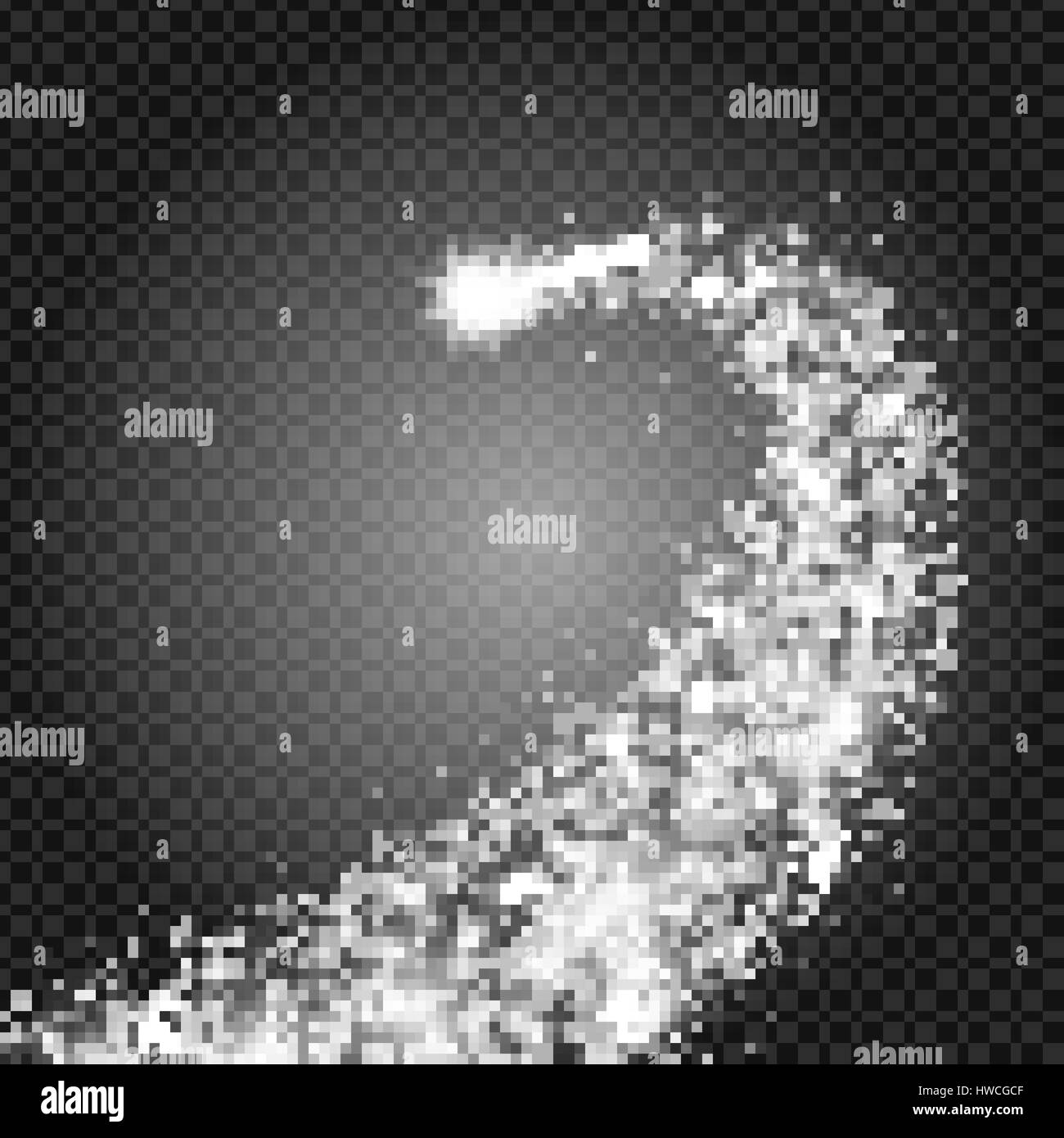 A bright comet with large dust. Falling Star. Vector illustration Stock ...