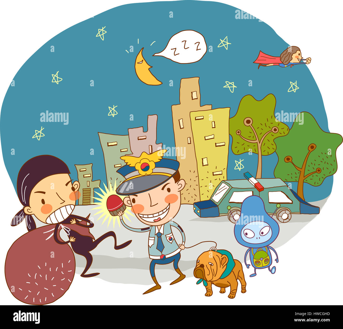 art,burglar,catching,color image,concepts,creativity,crime,cut out ...