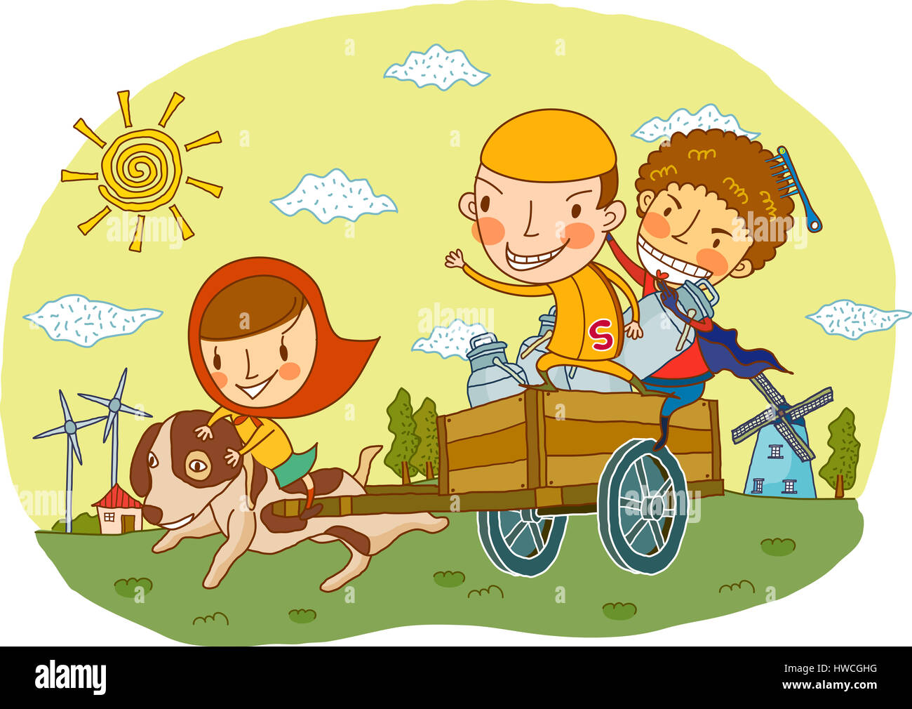 animal riding,art,cart,cloud,color image,concepts,container,creativity ...