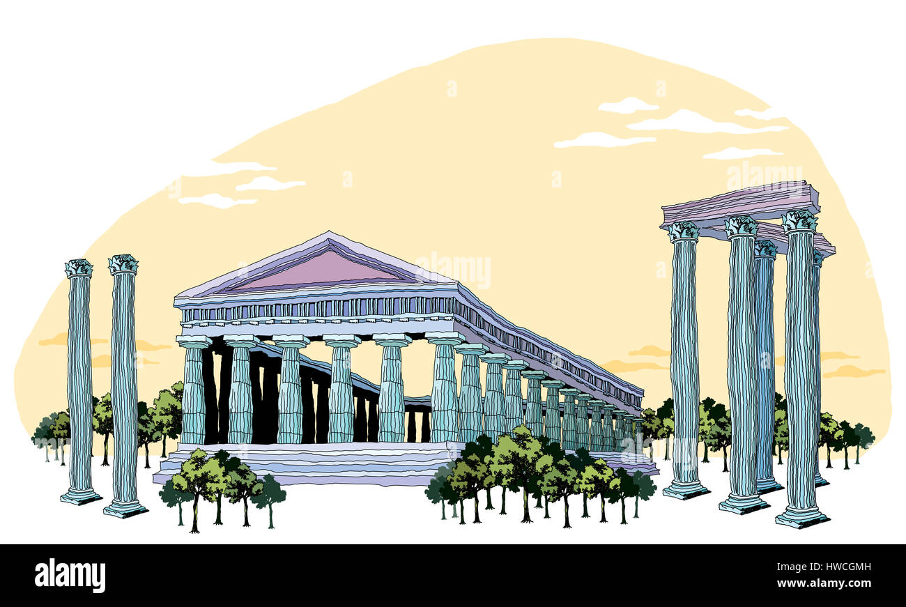 Color in ancient greek art hi-res stock photography and images - Alamy