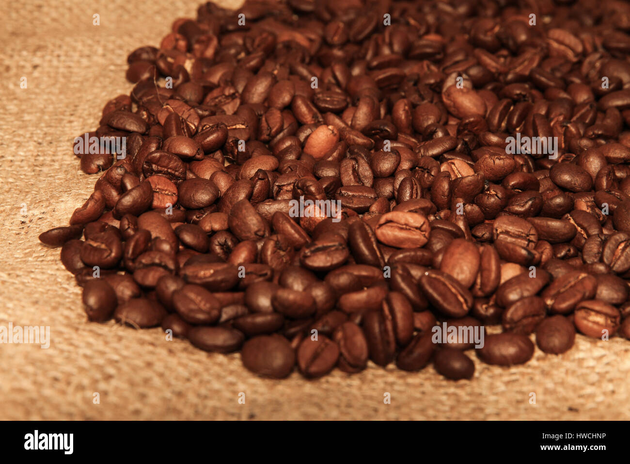Arabic Roasted Coffee Beans on Sack Background Stock Photo - Alamy