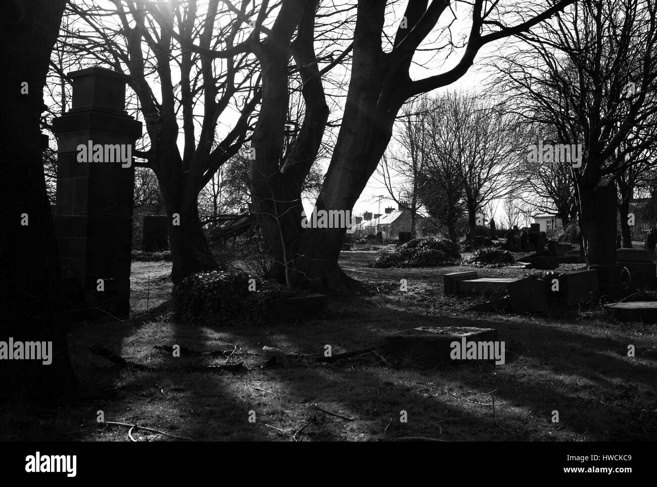 Westgate Hill cemetery, Westgate Road ,Newcastle-upon-Tyne Stock Photo ...