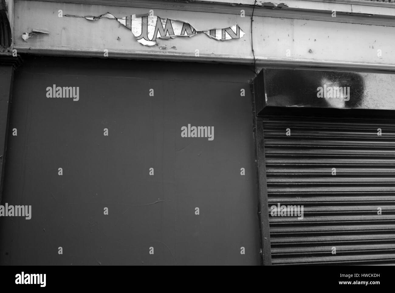 Run down shop front Black and White Stock Photos & Images - Alamy