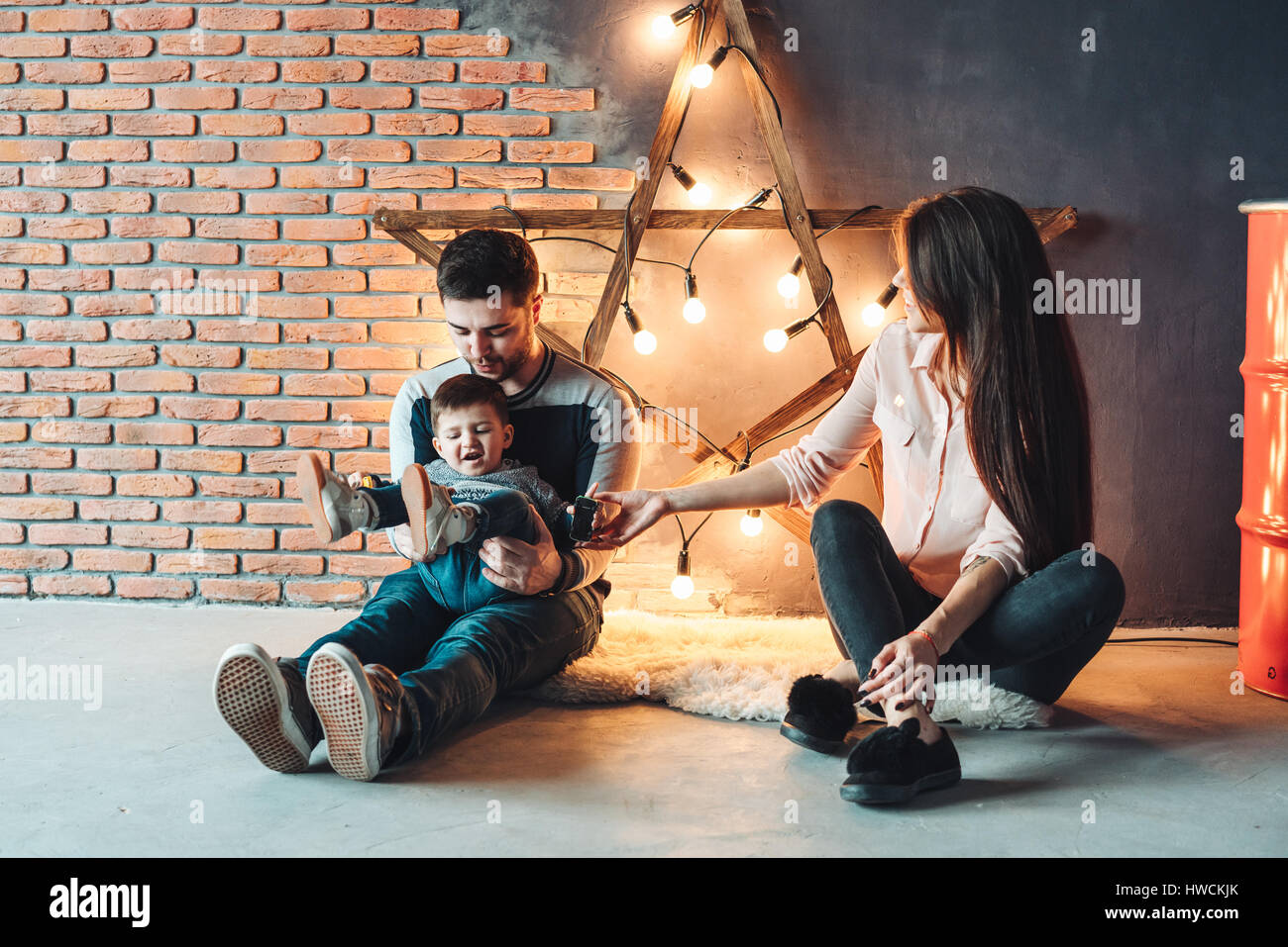 young family having fun Stock Photo - Alamy