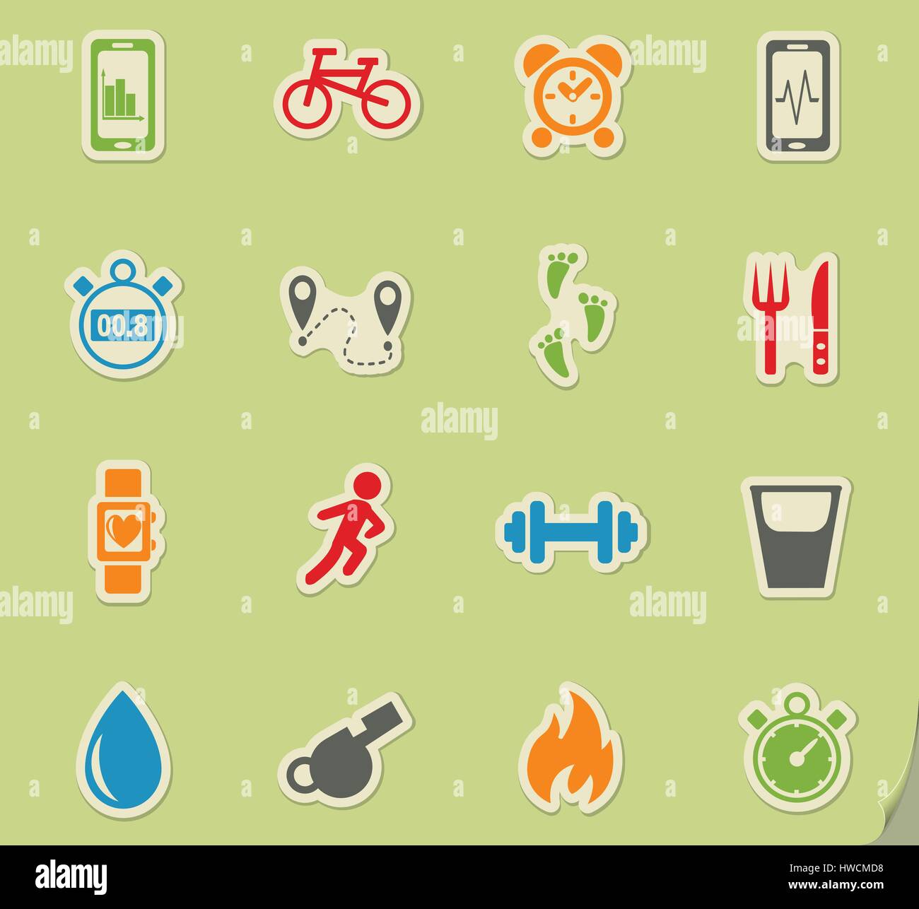 monitoring apps web icons for user interface design Stock Vector Image ...