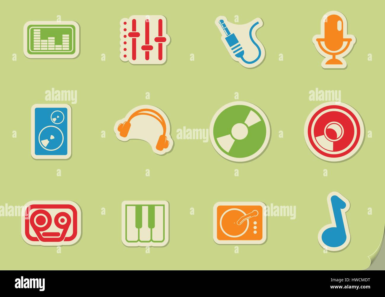 Music simply symbols for web and user interface Stock Vector Image ...