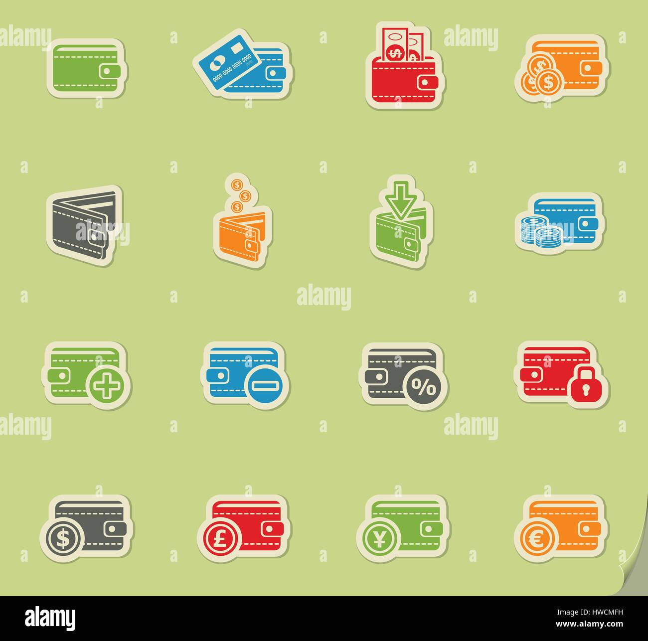 set of money icons for web and user interface Stock Vector Image & Art ...
