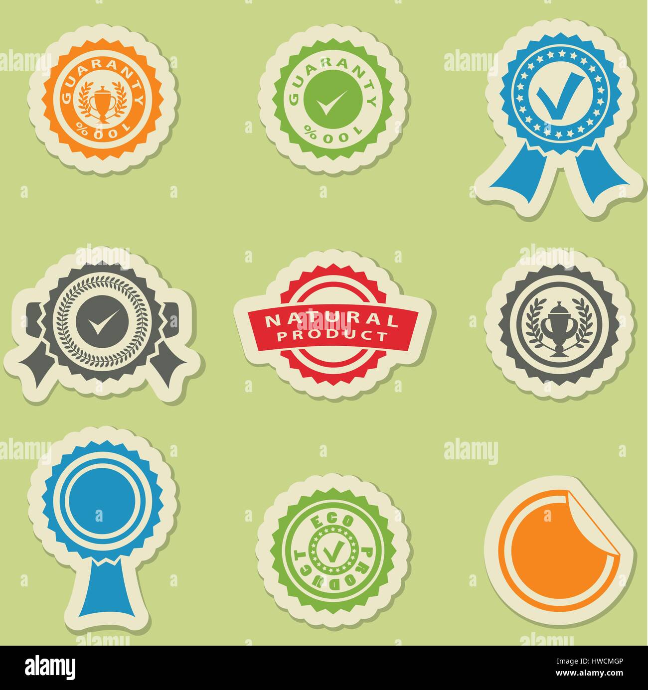 Seals simply symbols for web and user interface Stock Vector Image ...