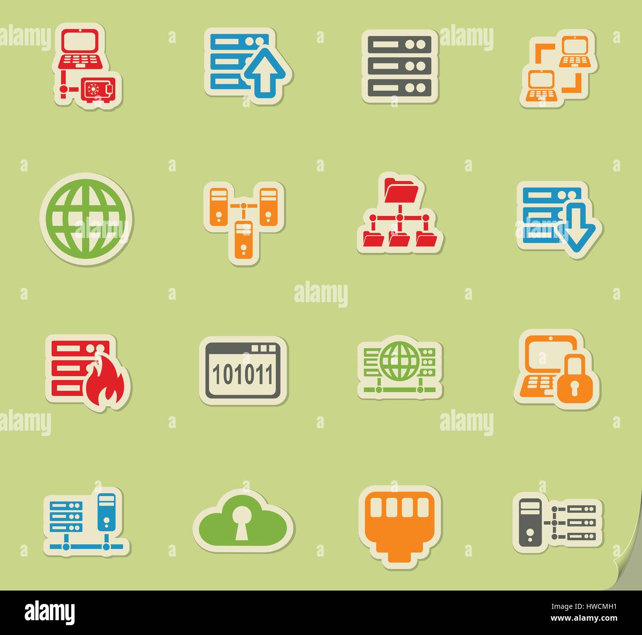 server web icons for user interface design Stock Vector Image & Art - Alamy