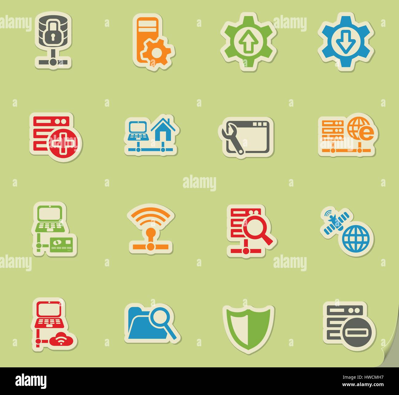 server web icons for user interface design Stock Vector Image & Art - Alamy