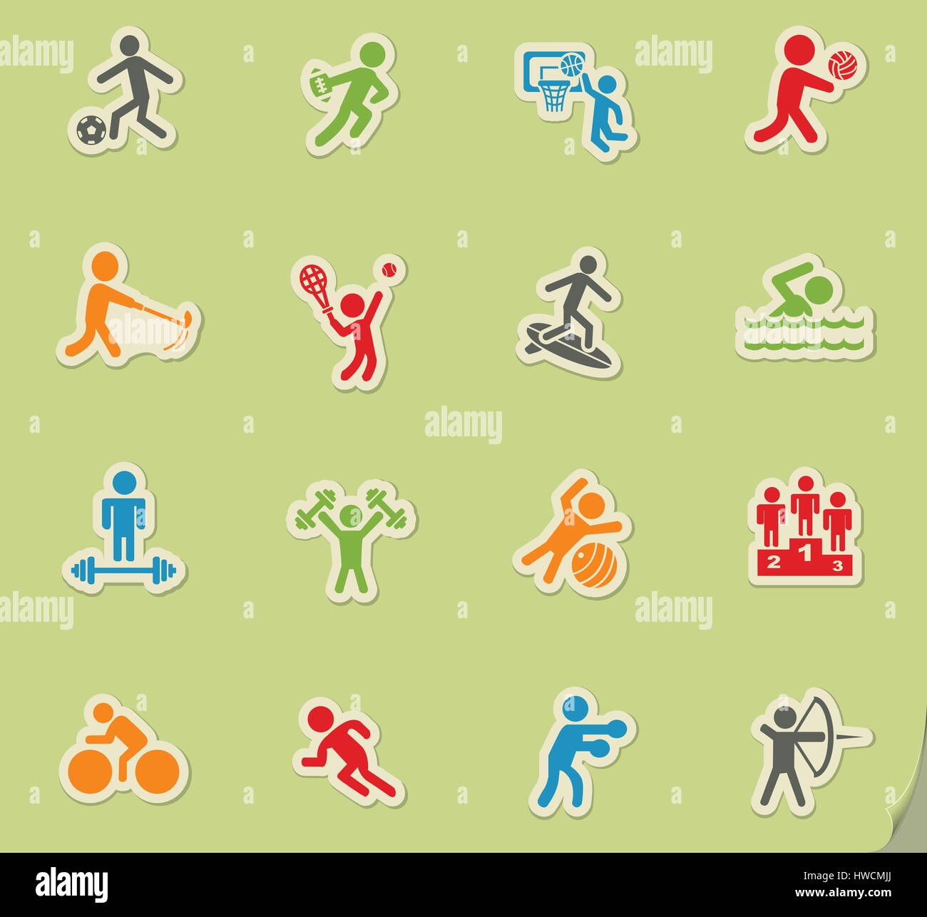 sport web icons for user interface design Stock Vector Image & Art - Alamy