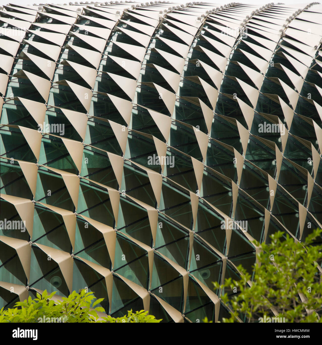 Square close up of the intricate roof on the Esplanade Theatre aka the ...