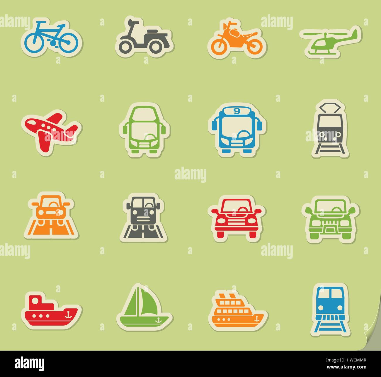 transport web icons for user interface design Stock Vector Image & Art ...