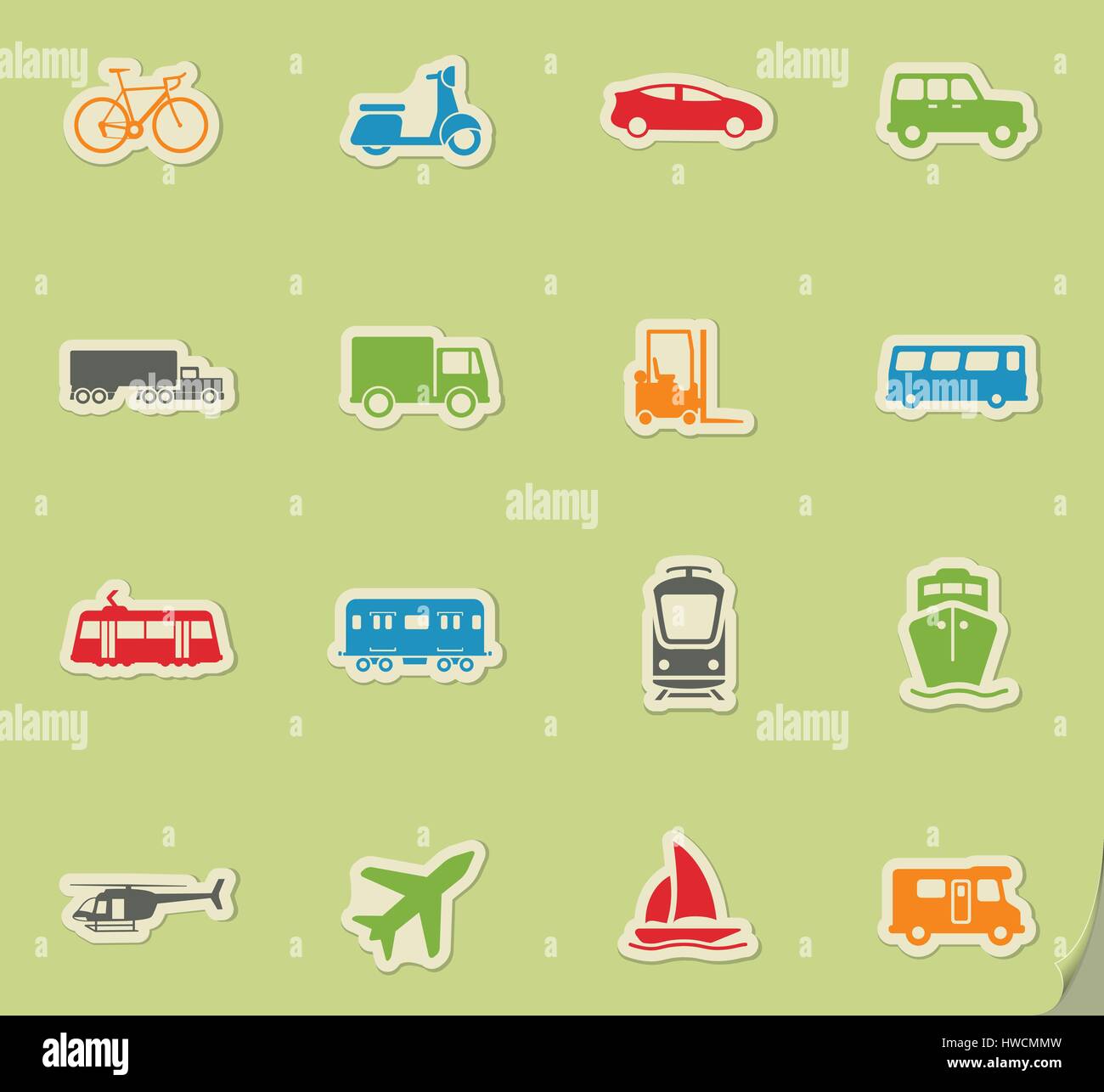 Transportation simply icons for web and user interface Stock Vector ...