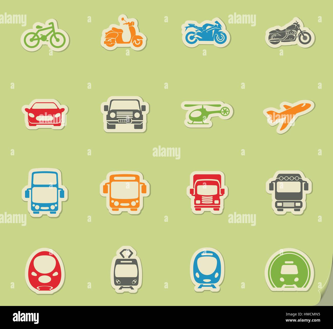 Vector vehicle and transport related icons for your design or ...