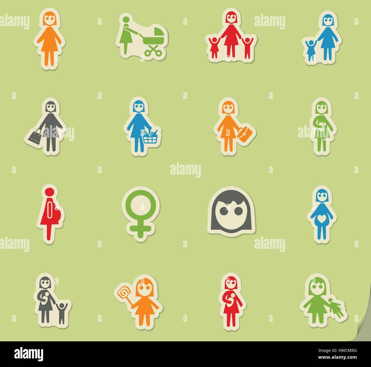 woman web icons for user interface design Stock Vector Image & Art - Alamy