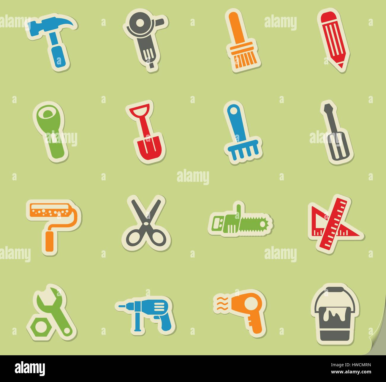 work tools web icons for user interface design Stock Vector Image & Art ...
