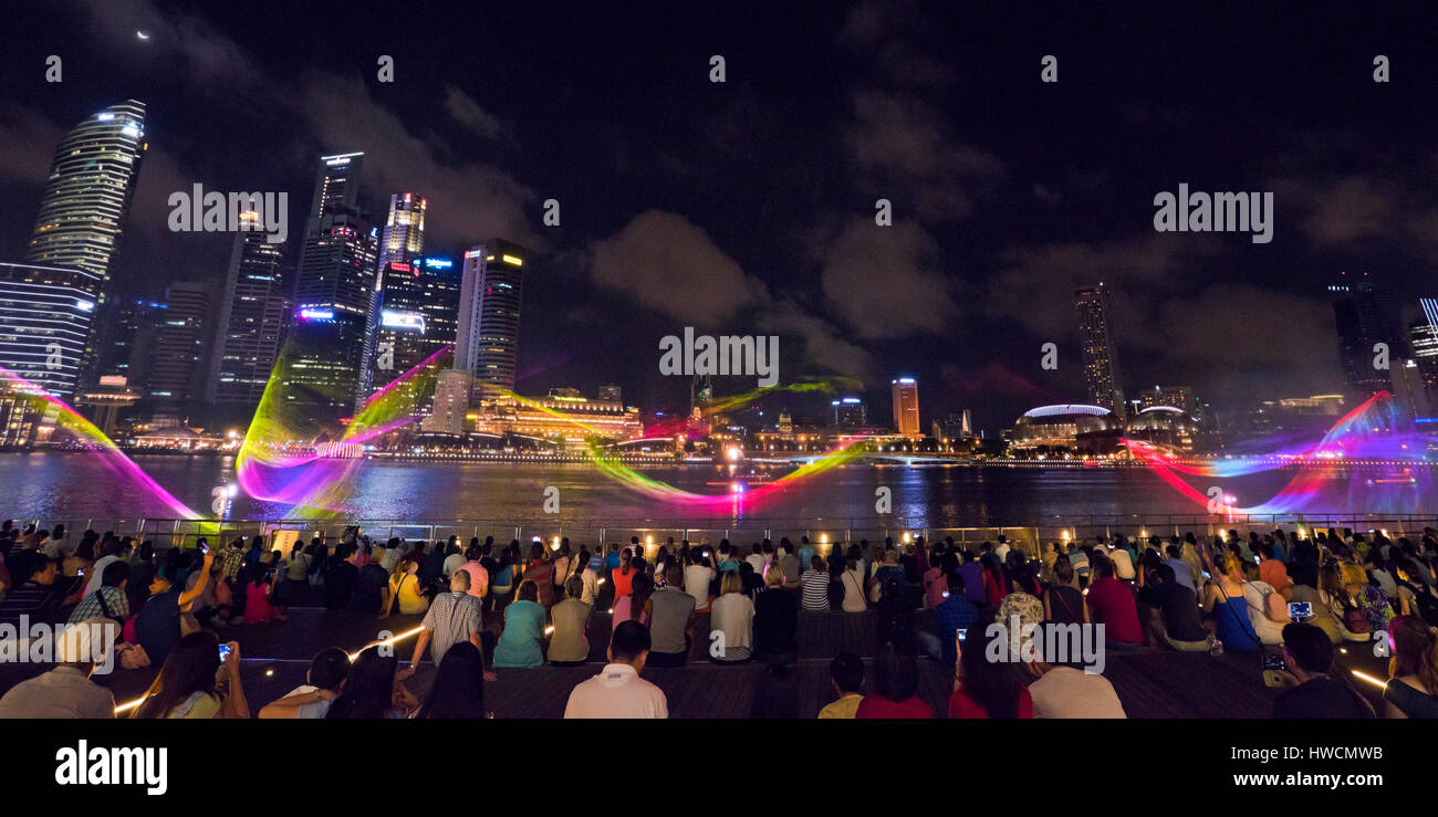 Horizontal view of the laser displays at the Wonder Full light and ...