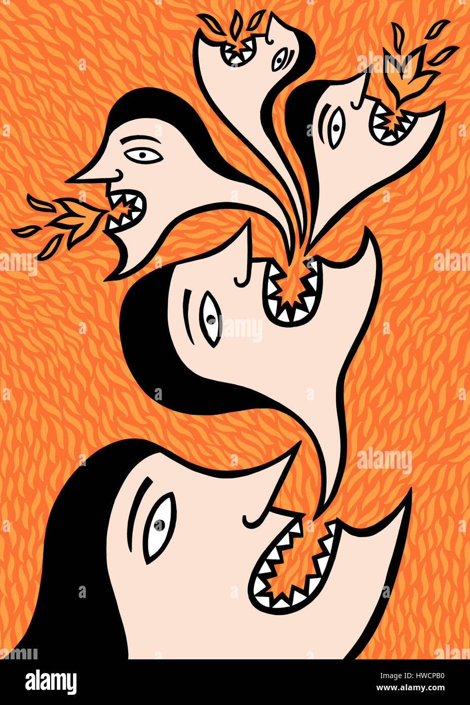 Say it out loud. An illustration about talking Stock Photo - Alamy